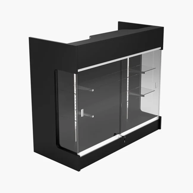 4’Ft Ledge Top Checkout Counter With Front Showcase