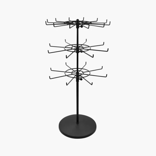 Adjustable 3 Tier Spinning Display Rack – Floor Spinner Display - King ...